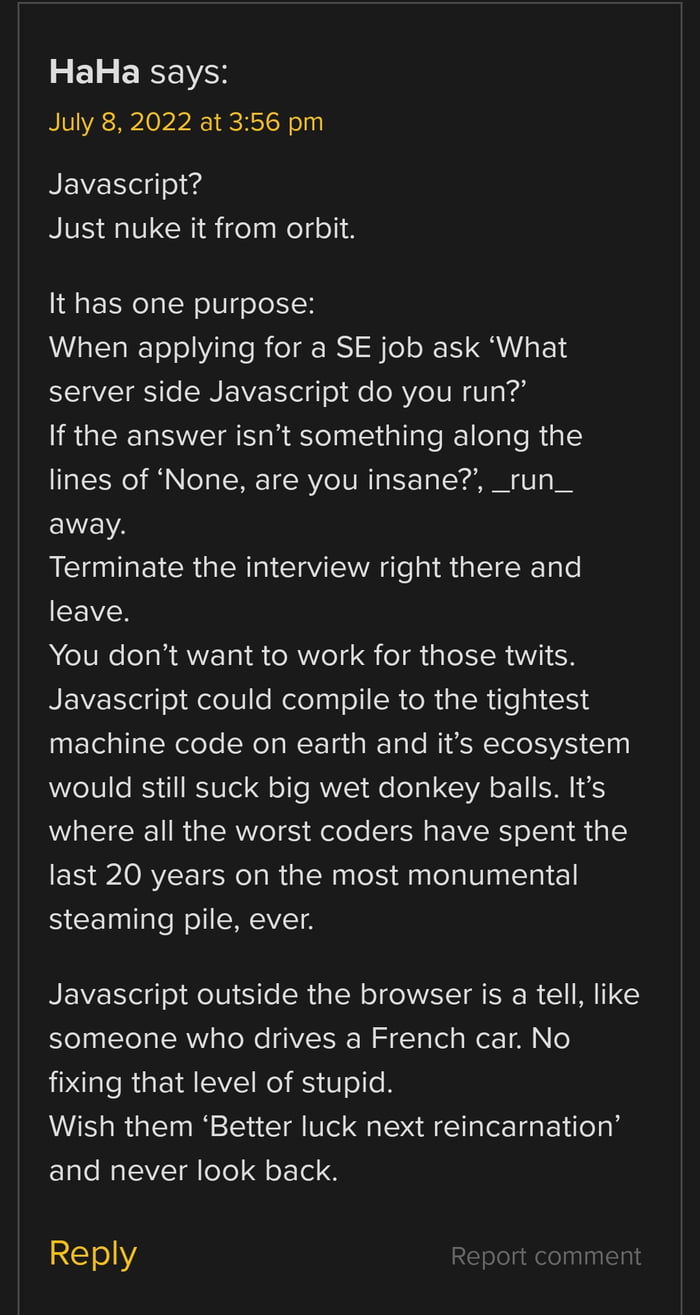 This guy loves Javascript - 9GAG