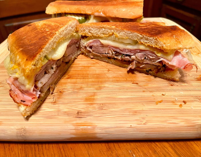 Cuban sandwich with homemade bread - 9GAG