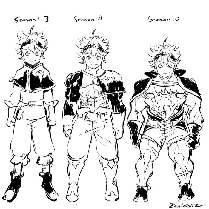 Asta getting jacked each season - 9GAG