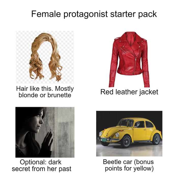 Female protagonist starter pack - 9GAG
