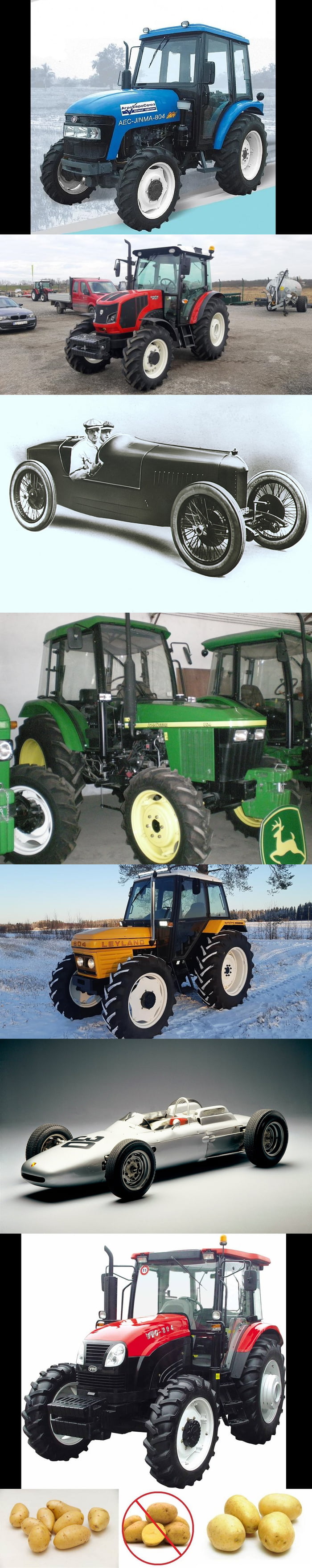 AEC-Jinma-804, ArmaTrac 804, Fiat 804, John Deere 804, Leyland 804 ...