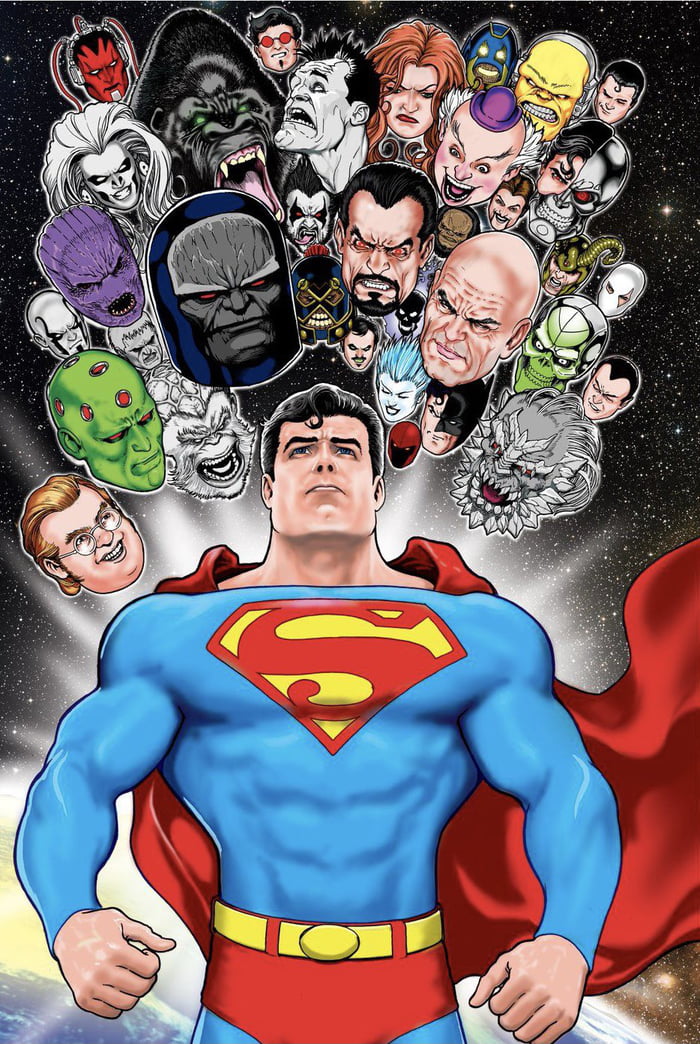 Superman as his Rogues Gallery by Kevin Maguire - 9GAG
