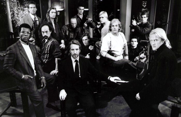 1995 Bill Gates and his leading team gathering for the announcement of ...