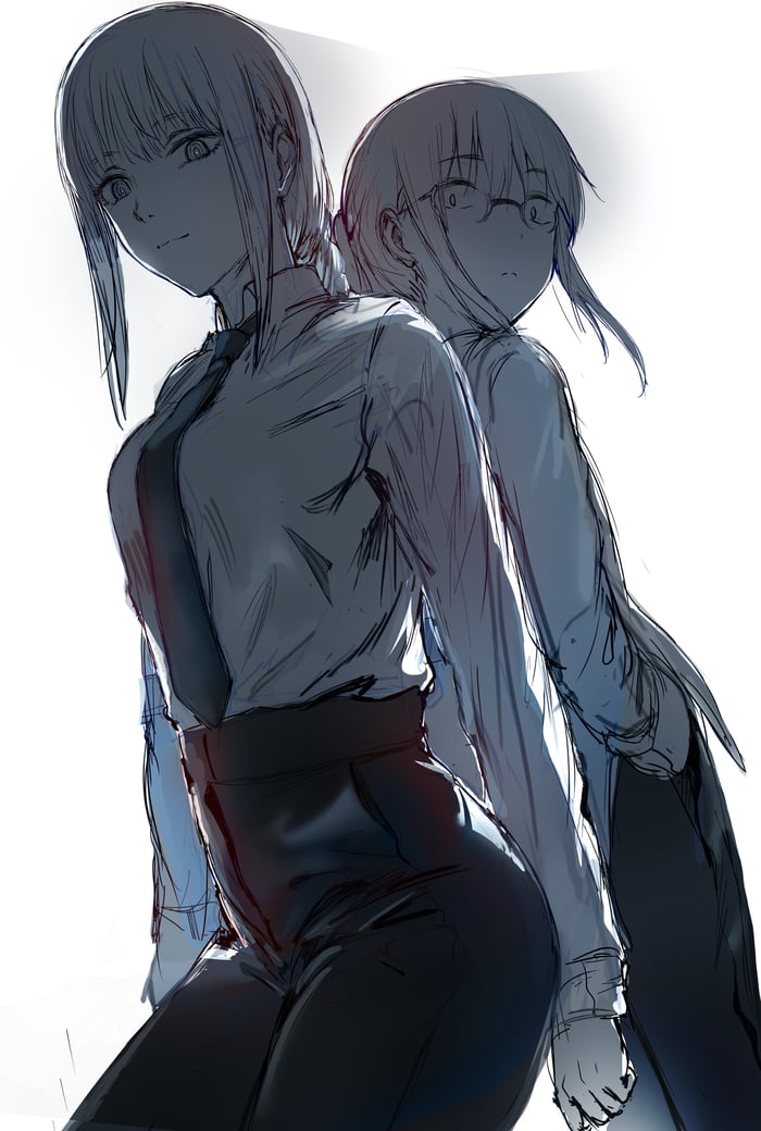 Makima and Kobayashi - 9GAG