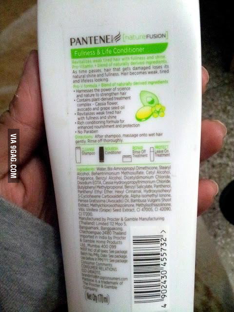 The back of a shampoo bottle incase you can't reach any when you are on ...