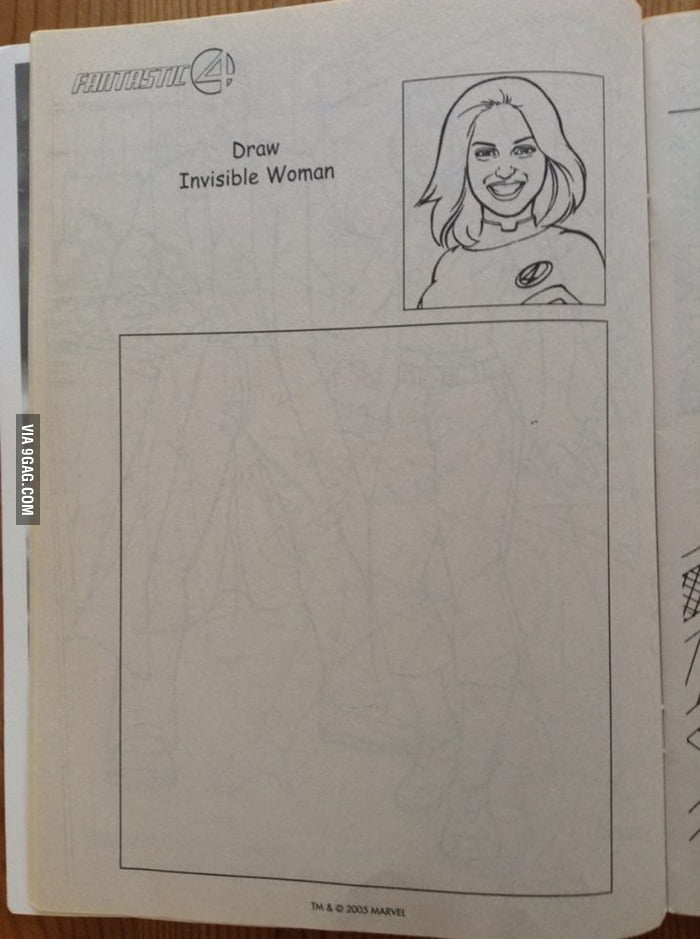Let's draw invisible woman! - 9GAG