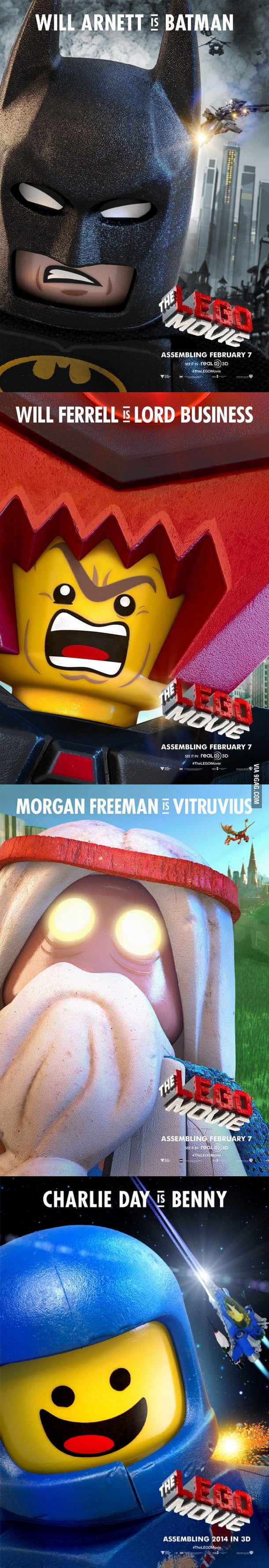 Lego Movie: Two new character posters featuring Will Arnett as 'Batman ...