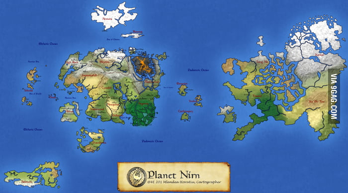 Nirn Map. To the guy of the "Tamriel Planet" post - 9GAG