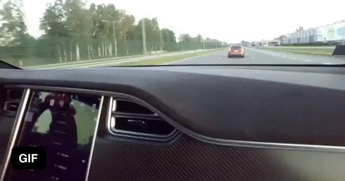 Tesla P80 vs. BMW M5. who won? (wait till the end) - 9GAG