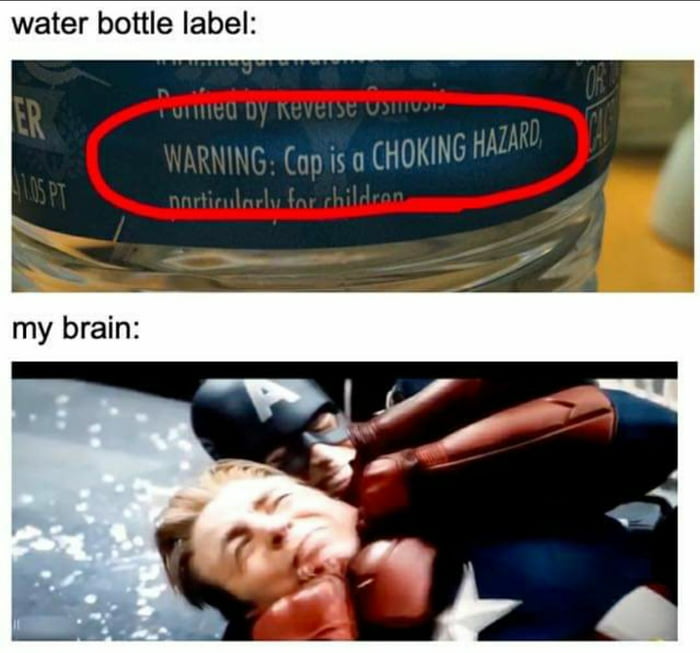 Also the scene in Age of Ultron when Cap tried to choke a robot - 9GAG