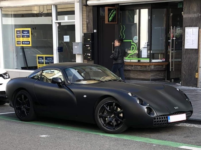 Matte black TVR spotted in Kortrijk, Belgium. - 9GAG