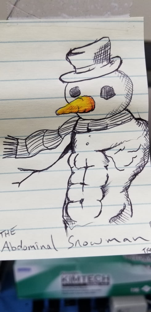 The buff snowman - 9GAG