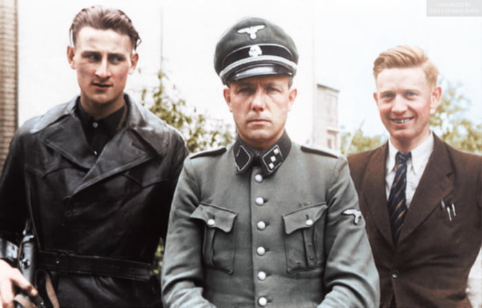 A not so happy SS-Untersturmführer Karl Peter Berg, former commandant ...