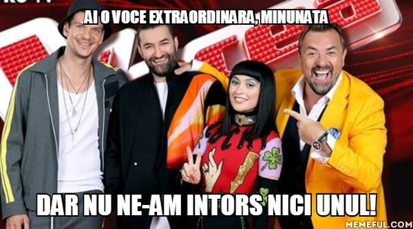 Esti mare talent ai o voce extraordinara, minunata. - 9GAG
