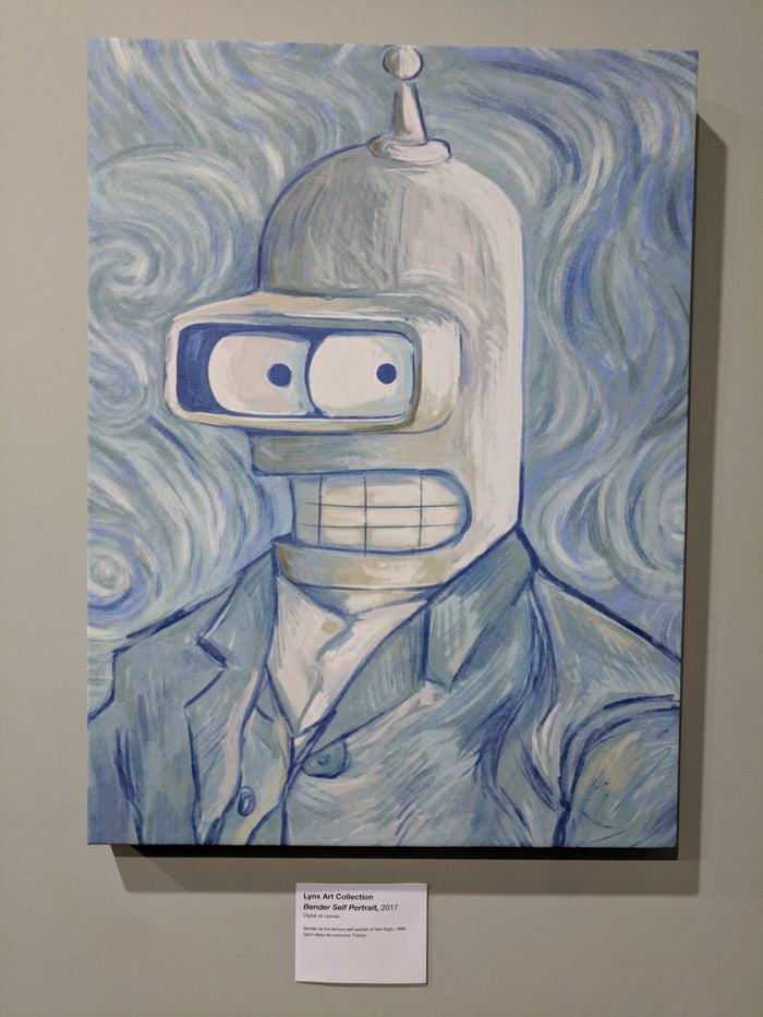 Bender as Van Gogh's self portrait - 9GAG