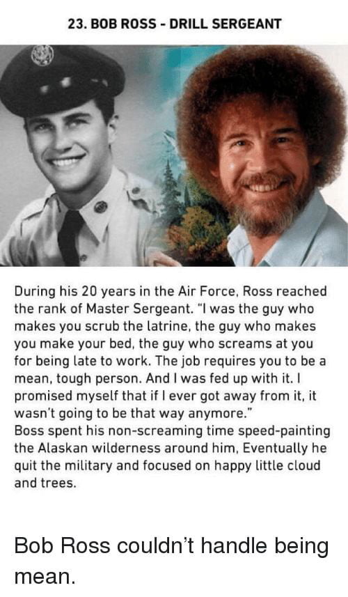 Bob Ross couldn't handle being mean - 9GAG