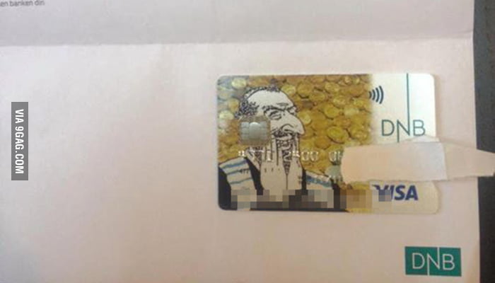 A Norwegian bank lets you design your own debit card. This went through ...
