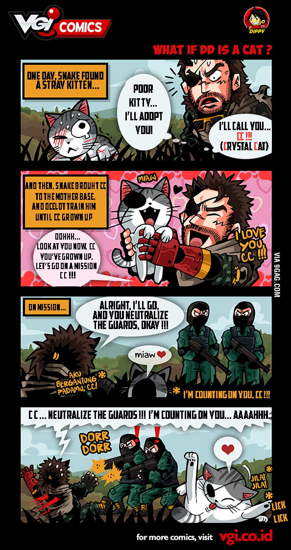 If MGSV chooses cat instead of dog. Credits: VGI.CO.ID - 9GAG