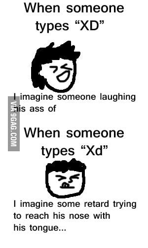 The difference between XD and Xd - 9GAG