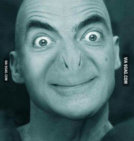 Voldemort and Mr Bean fuse faces - 9GAG