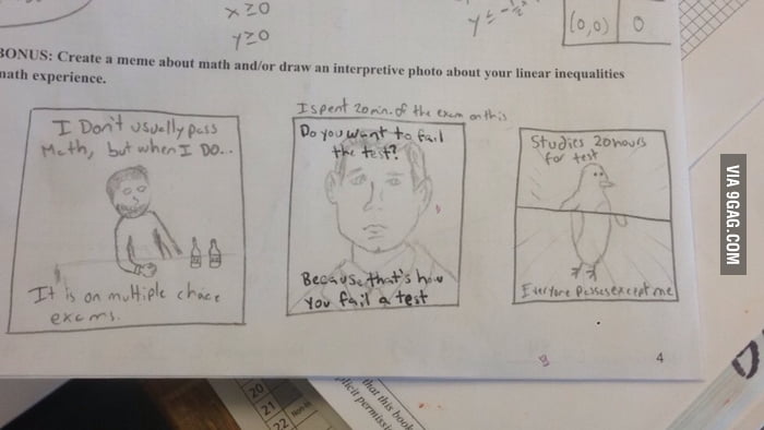 So my math teacher gave bonus points for making memes... - 9GAG