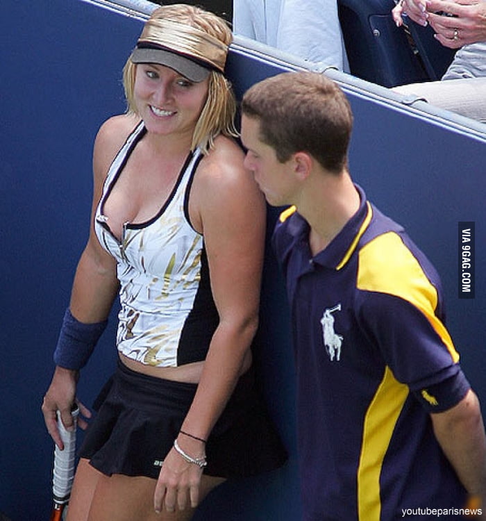 Just checking out her racket - 9GAG
