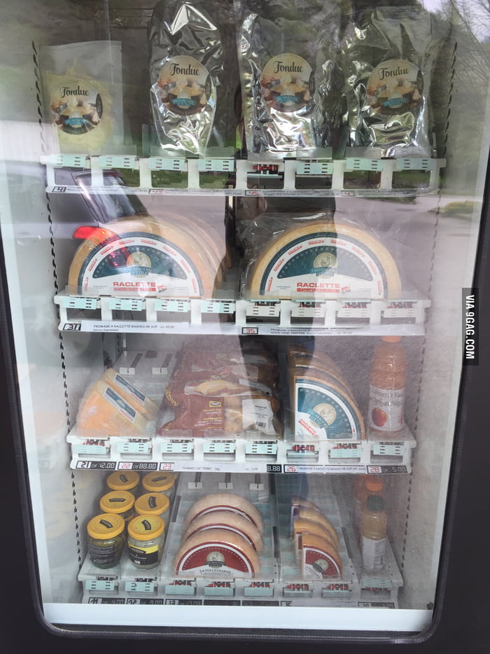 Only in Switzerland - Cheese vending machine - 9GAG