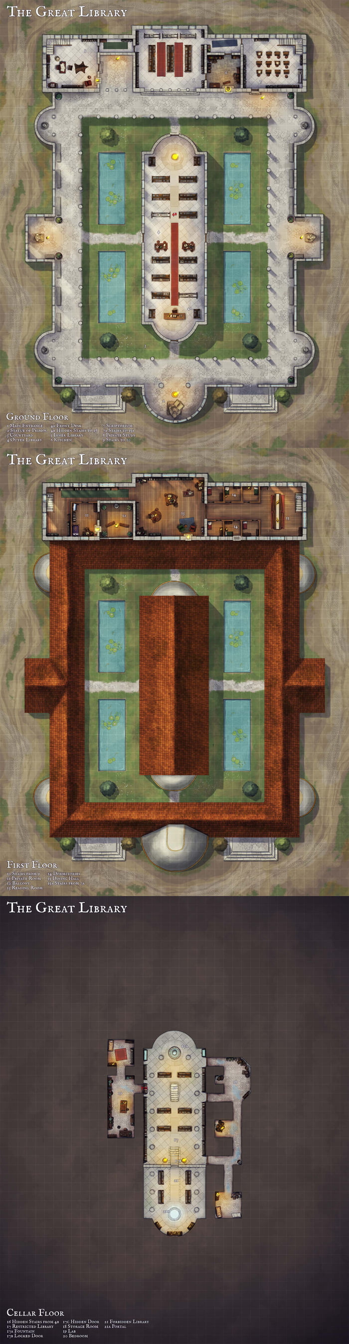 Here's another DnD map I just finished drawing. I imagine my party will ...