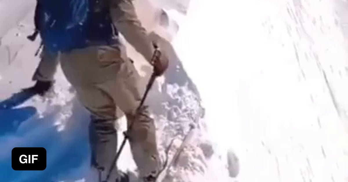 Skiing in an Avalanche - 9GAG