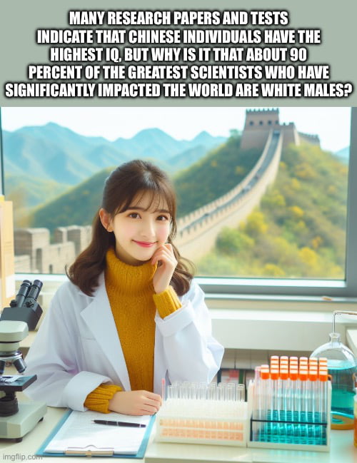 Many research papers and tests indicate that Chinese individuals have ...