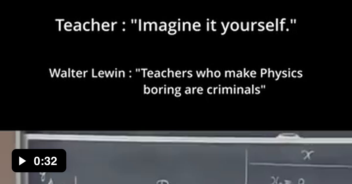 Prof Walter Lewin demonstrating projectile motion - 9GAG
