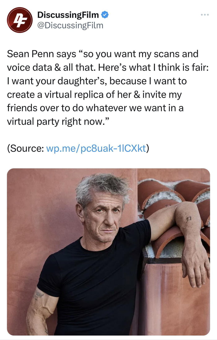 Thanks for the offer Sean Penn, but you can keep your scans and voice data… - 9GAG