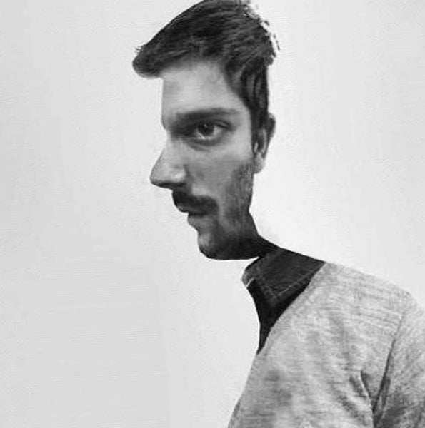 Picasso face illusion - 9GAG
