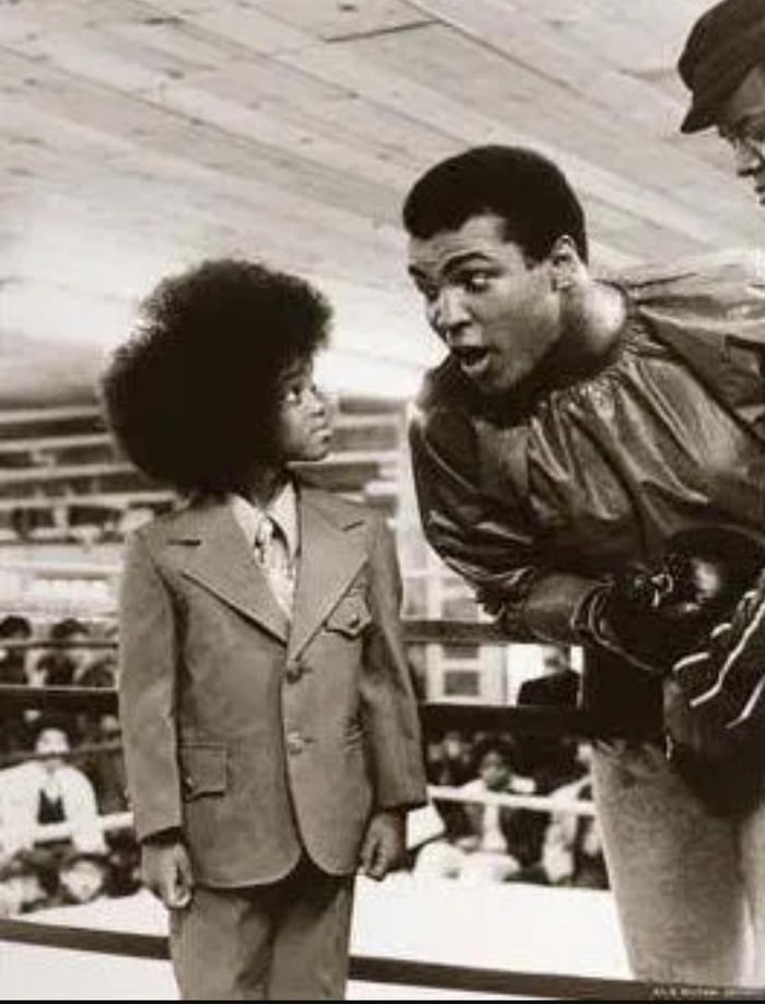 The picture was taken at Muhammad Ali's training camp in Pennsylvania ...