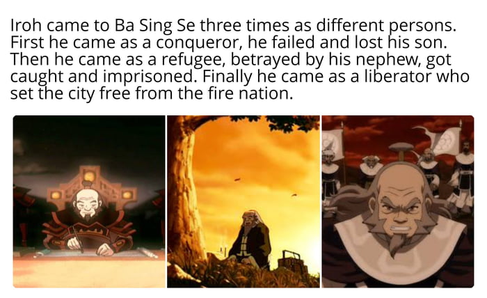 His redemption arc is as interesting as Zuko's in my opinion - 9GAG