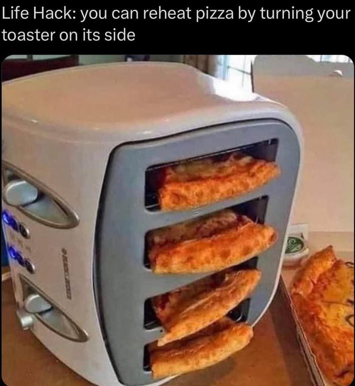 Heating Pizza with a Toaster! - 9GAG