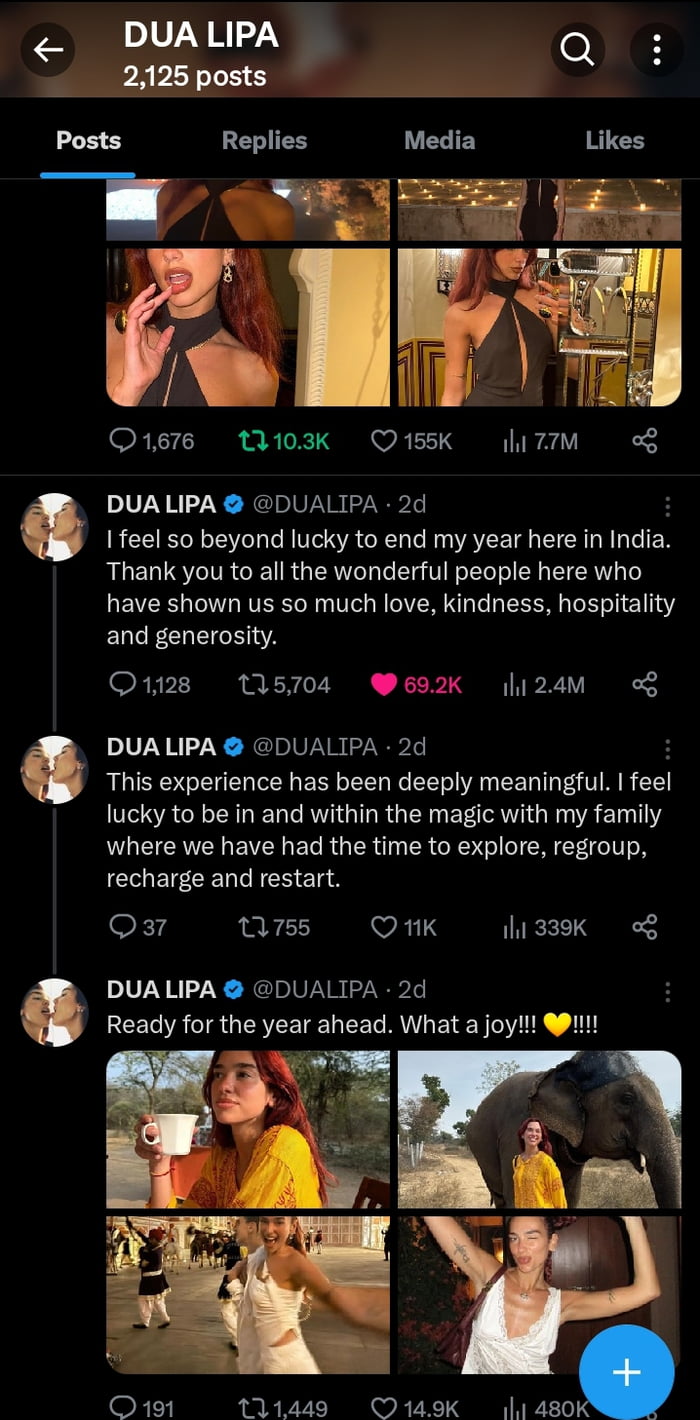 Seeing lot of negative posts about India on SM. Here what Dua Lipa have to say. - 9GAG
