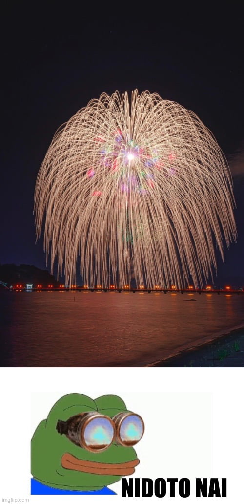 Japanese watching worlds largest firework - 9GAG
