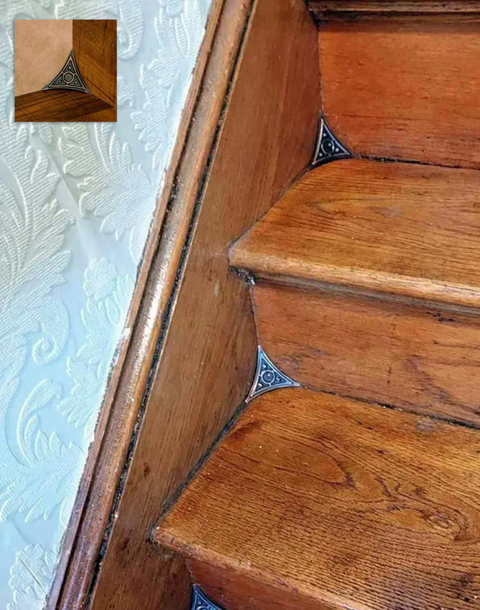 These Stair Dust Corners somewhere from Victorian era to prevent dust from accumulating in the ...