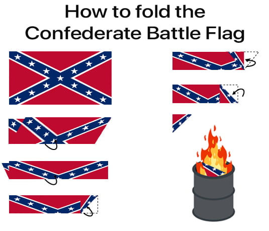 Proper technique for folding the Confederate Battle Flag - 9GAG