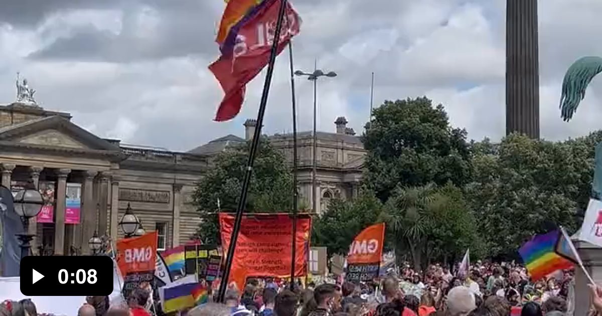 Liverpool, UK. This weekend there was a joint LGBT-Ukrainian march ...