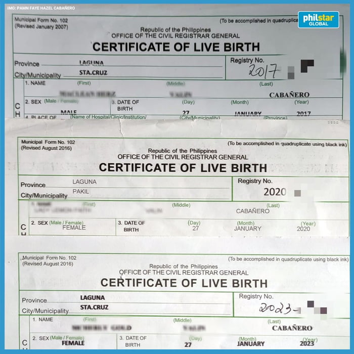 Three siblings born three years apart, and on the same date. There was ...