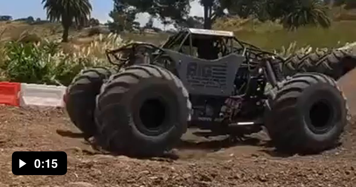 Monster truck demonstrating tricks - 9GAG