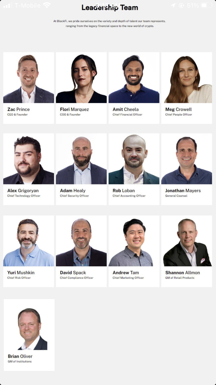 Blockfi staff page was deleted. Make them famous - 9GAG