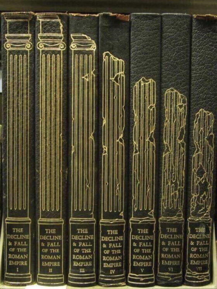This book collection describing the decline and fall of the Roman ...