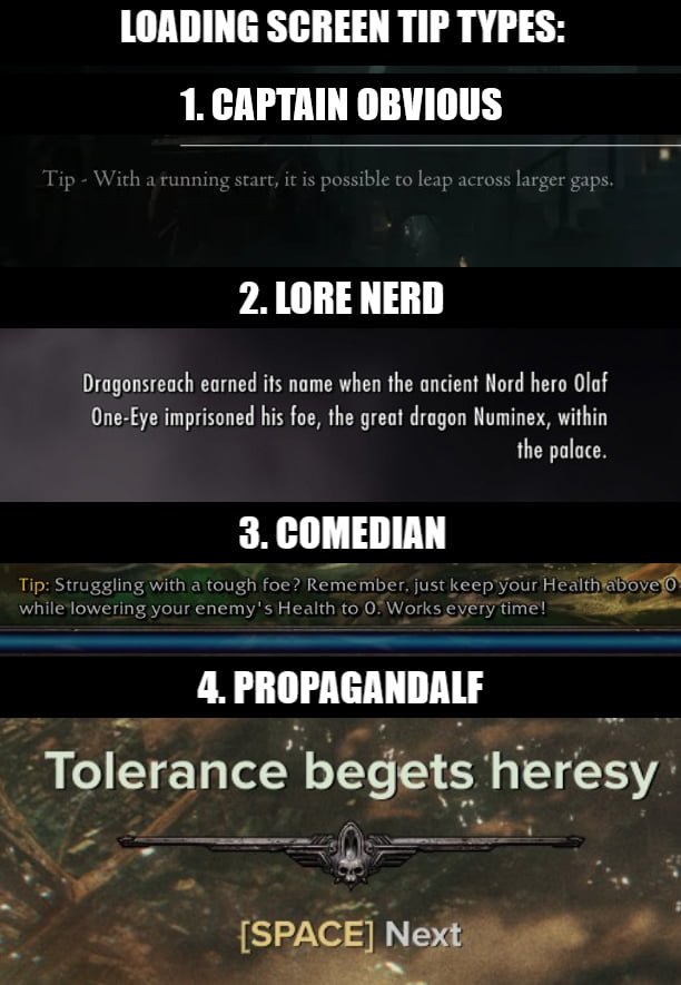 Have a favorite? Or do your games load too fast to read anything? - 9GAG