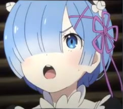 A surprised Rem - 9GAG