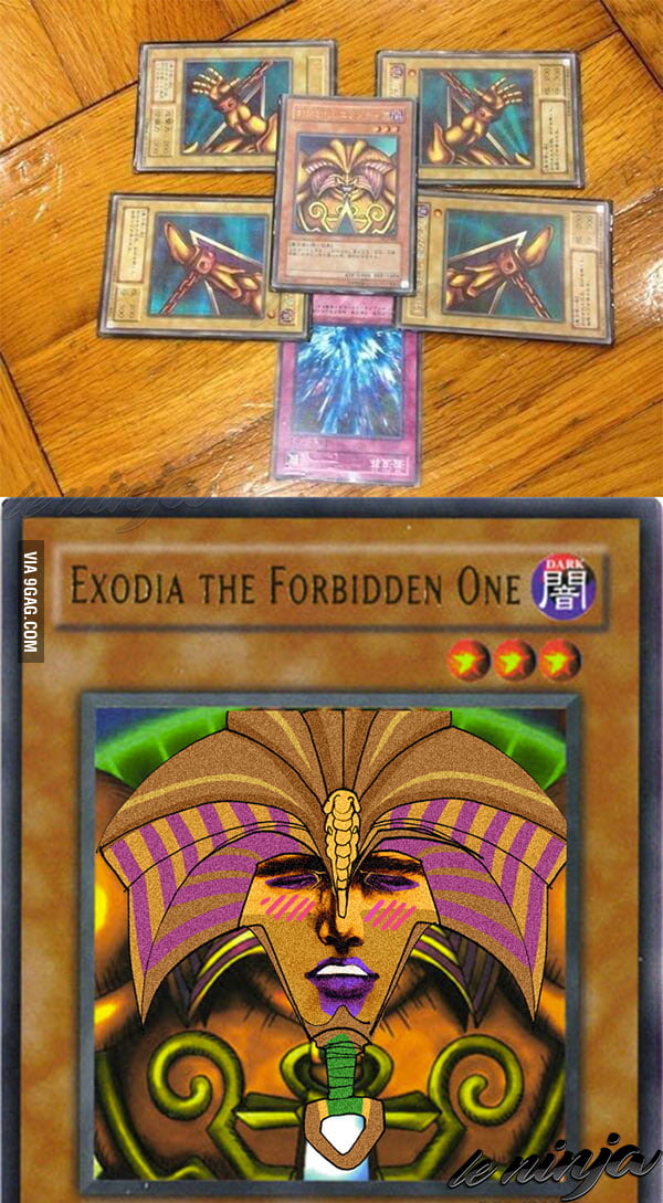 Exodia secret position - 9GAG