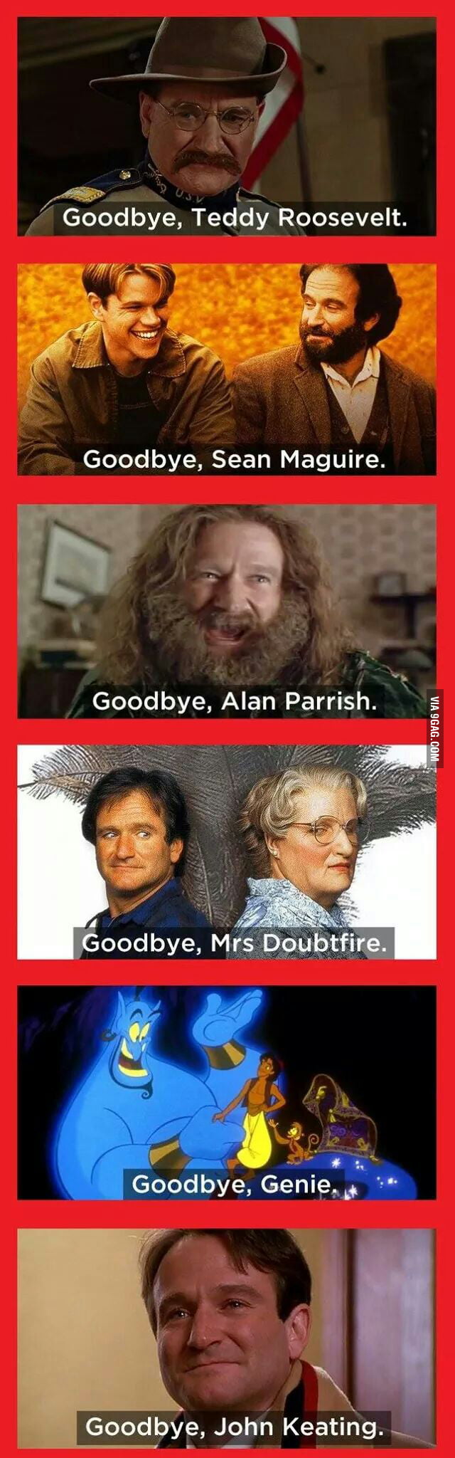 Goodby, Robin Williams. - 9GAG