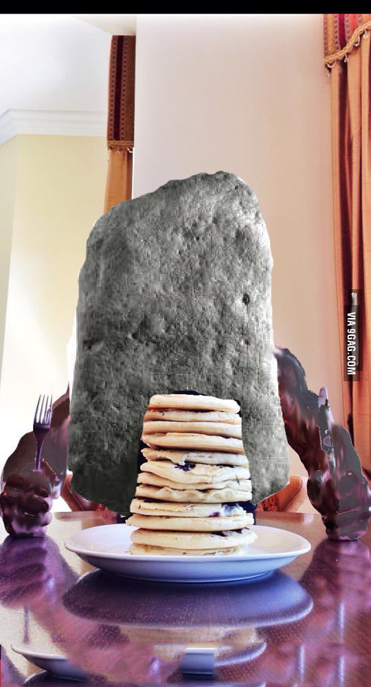 The real Rock Eating breakfast - 9GAG